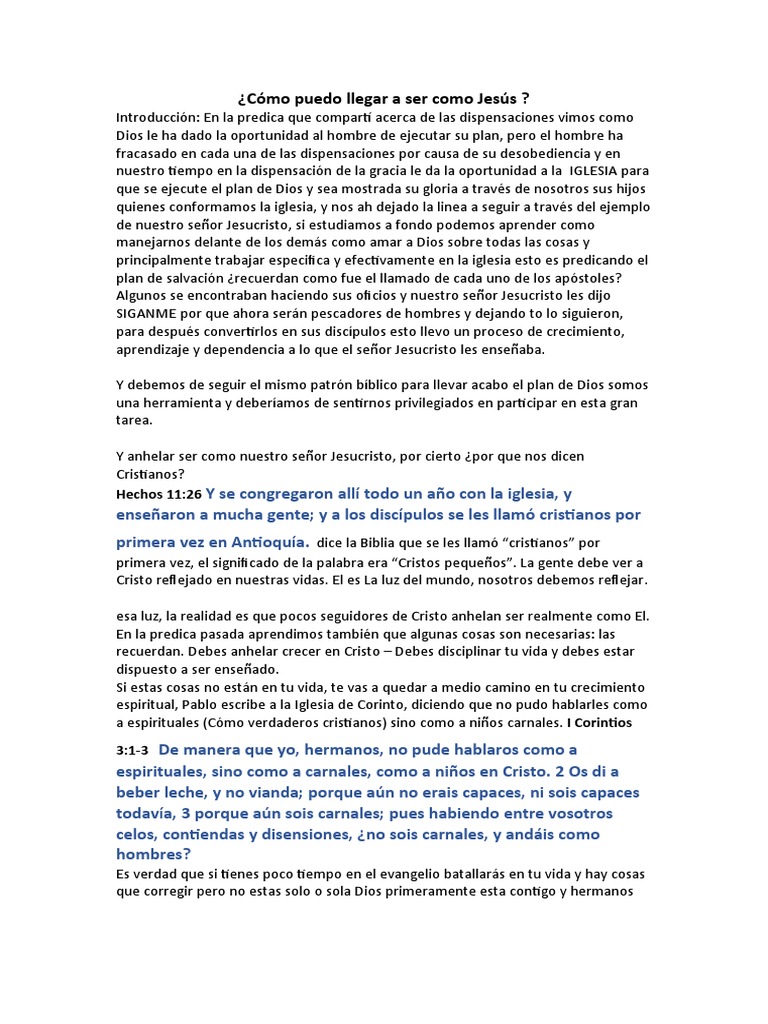 ser como JESUS | PDF | Cristo (título) | Jesús