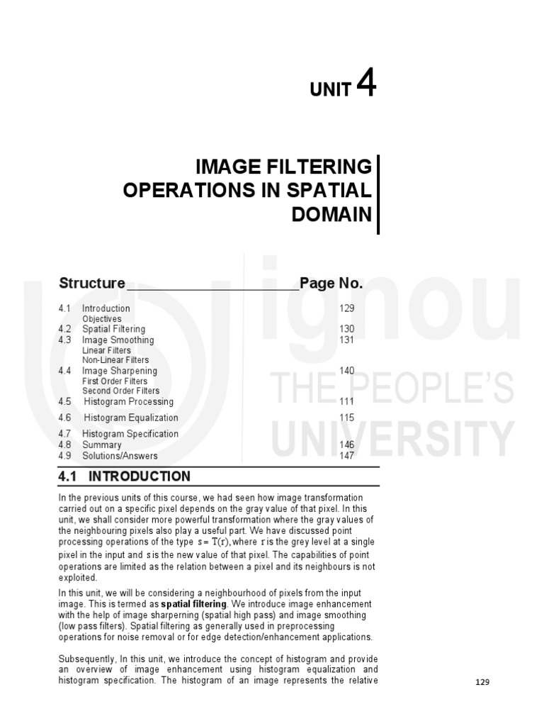 Spatial Domain Image Filtering | PDF | Image Editing | Digital Signal Processing