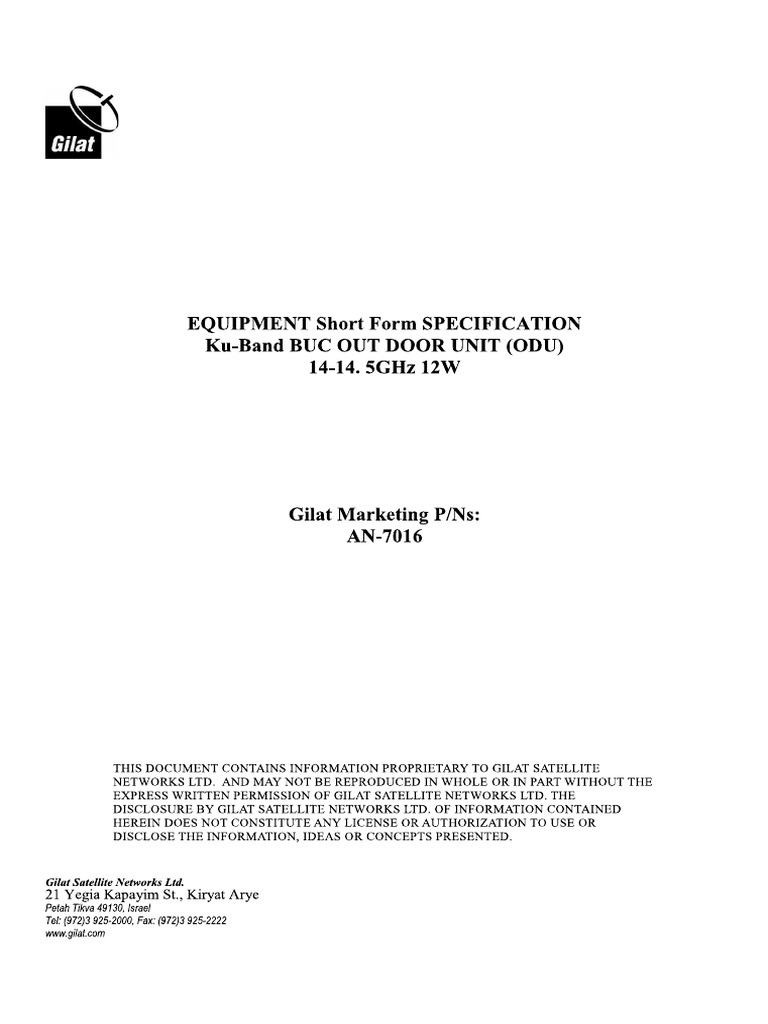 BUC AN7016 Gilat (12W Datasheet) | PDF