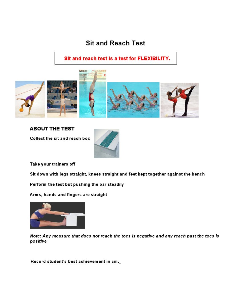 Sit and Reach Test | PDF