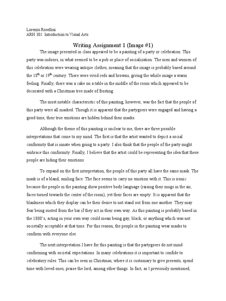 Writing Assignment 1 | PDF