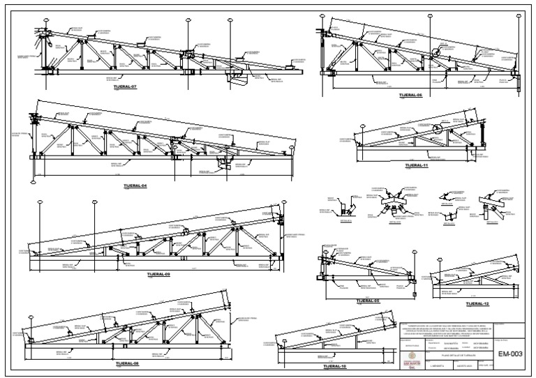 Plano Estructuras Metalicas-Em-003 | PDF