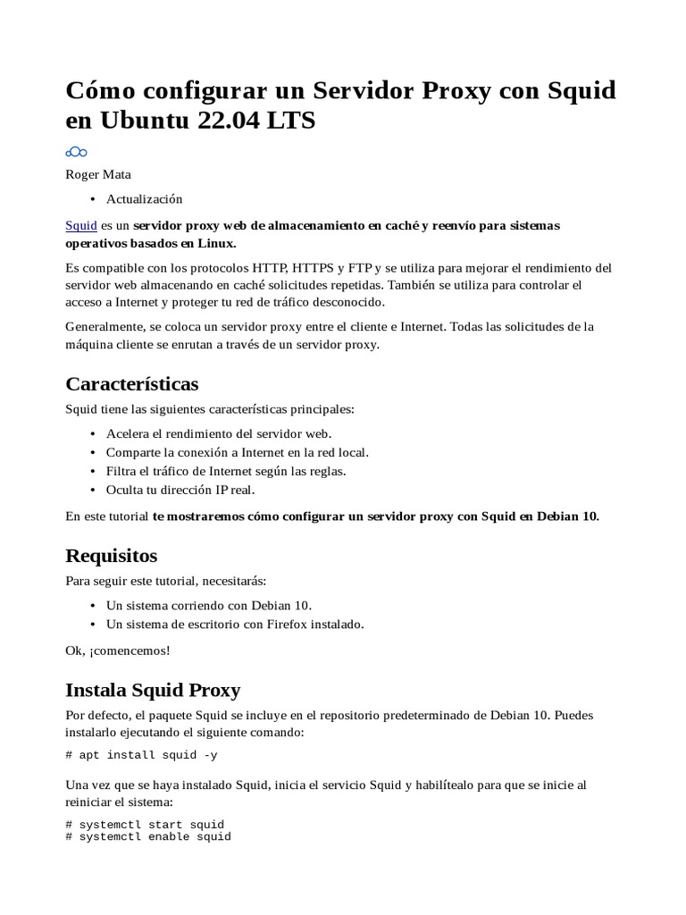 Squid Proxy 4 | PDF | Servidor proxy | Redes