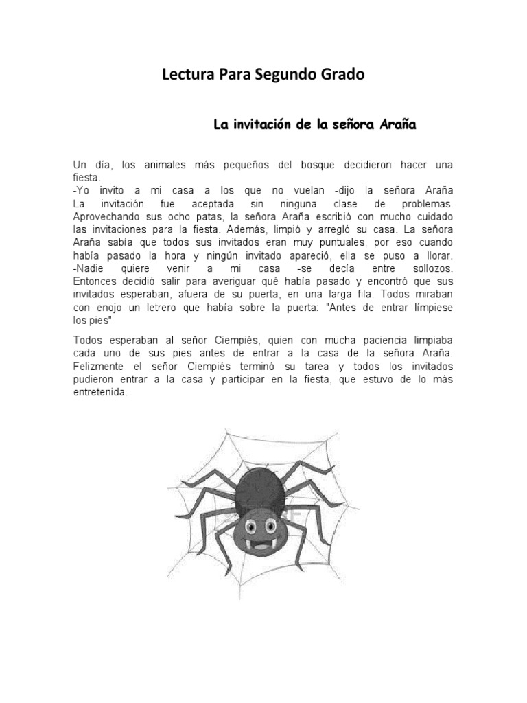 Lectura para Segundo Grado | PDF