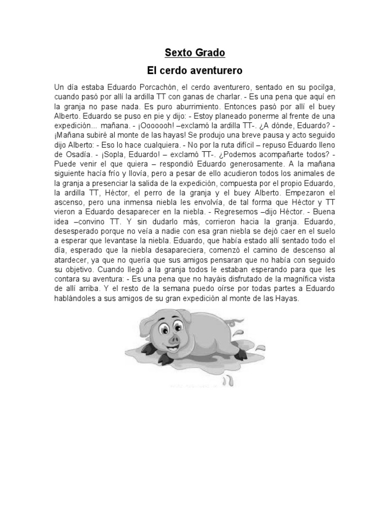 Lectura para Sexto Grado | PDF