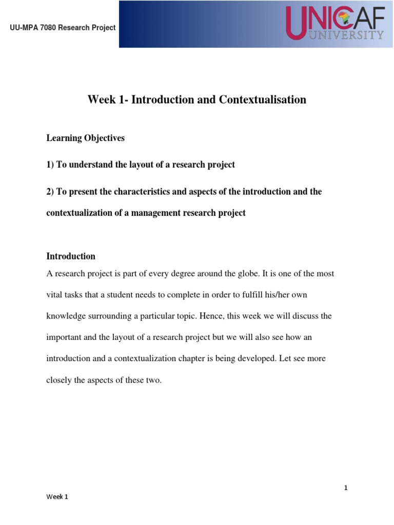 Research Project Introduction Guide | PDF | Qualitative Research ...