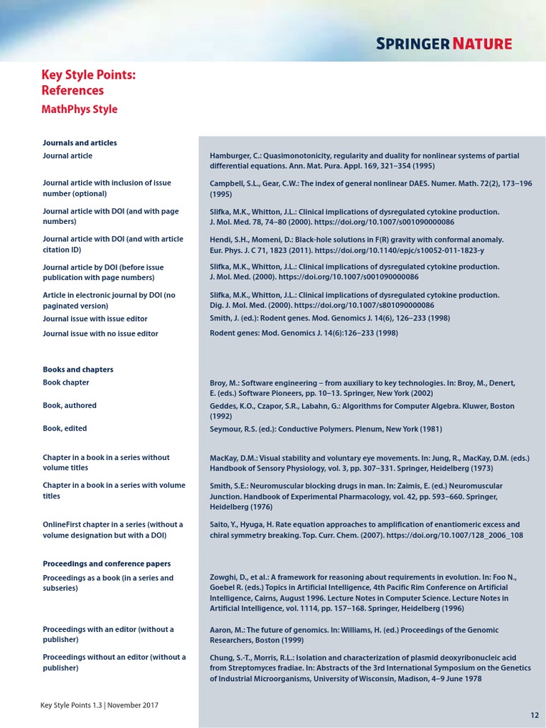 MathPhys Reference Style Guide | PDF | Social Science