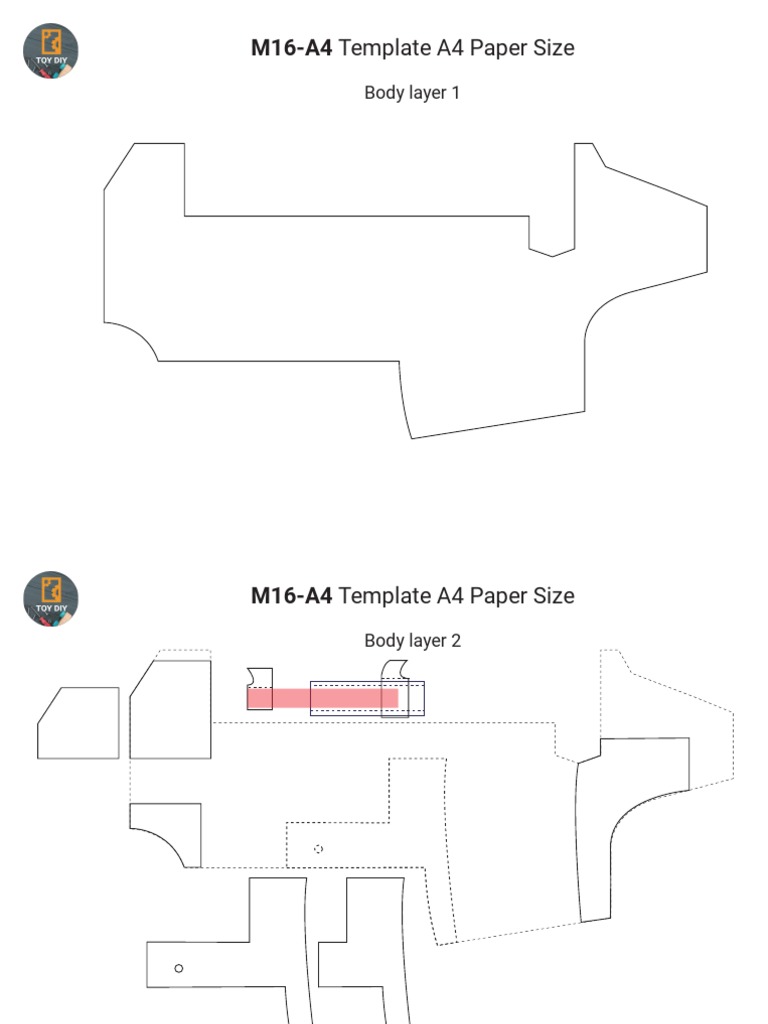 Template M16 A4 A4 Paper Size ToyDIY | PDF