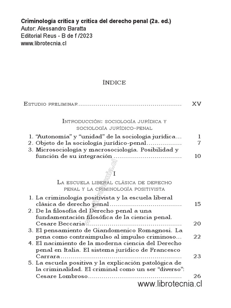 Criminología Crítica de Alessandro Baratta | PDF | Derecho penal ...