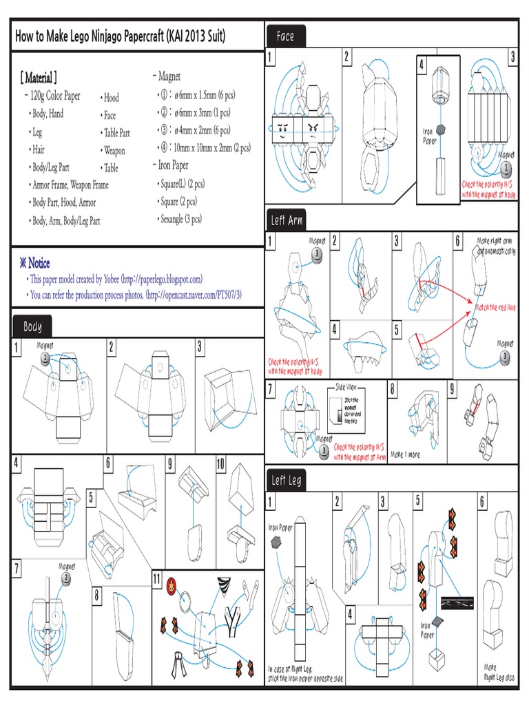 Manual - 2013 Ninjago KAI Papercraft | PDF