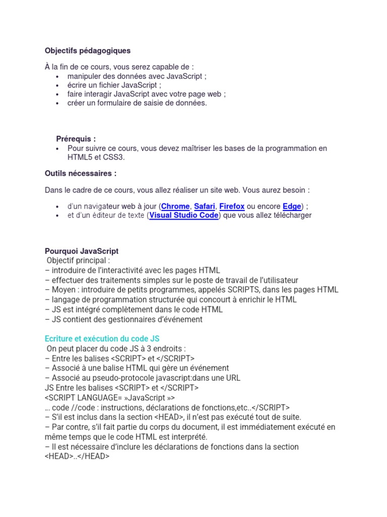 Introduction JS | PDF