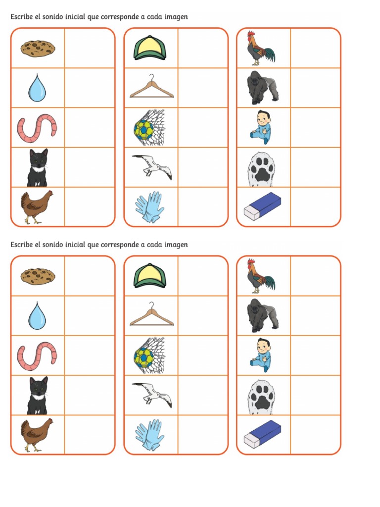 Silaba Inicial de Imagenes | PDF