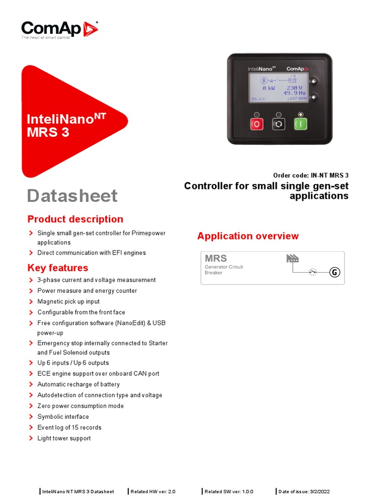 Intelinano-Nt-Mrs-3-Datasheet MHGGF | PDF | Power Supply | Hertz