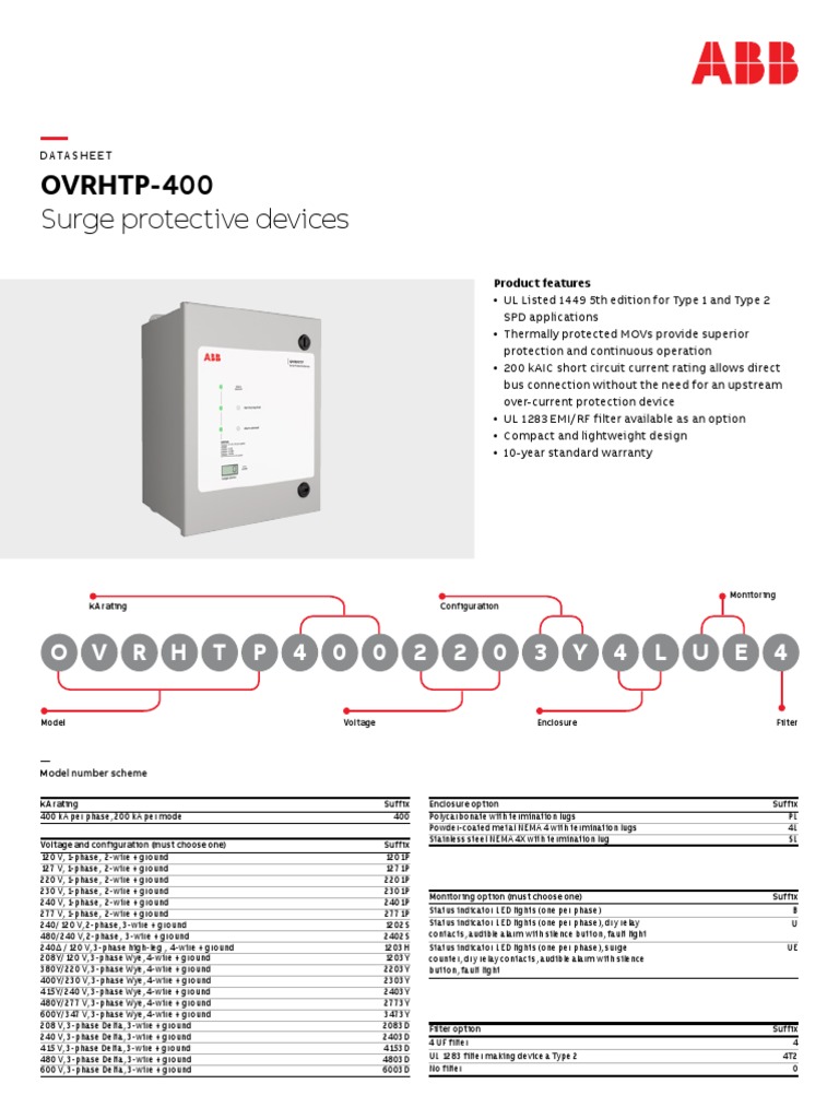 Ovrhtp-400 DGT | PDF | Electric Power | Power Engineering