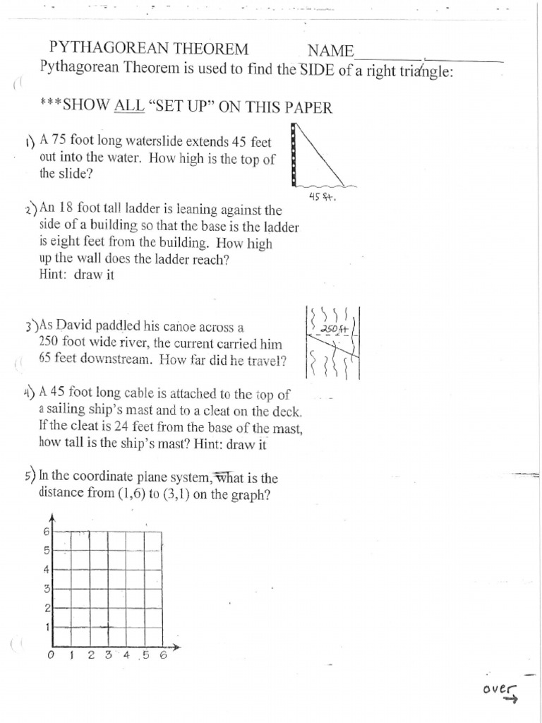 2 WS Pythagorean Theorem | PDF