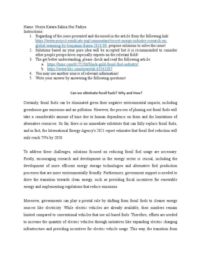 Assignment Template-3 | PDF | Sustainable Energy | Fossil Fuels