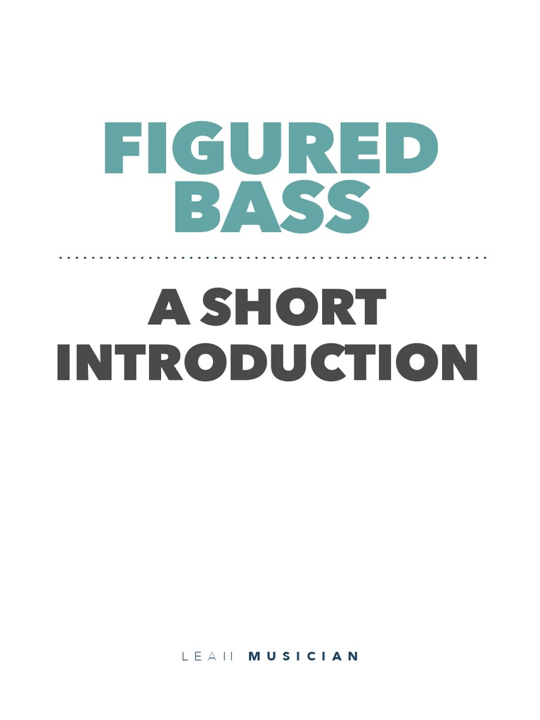 Introduction To Figured Bass | PDF