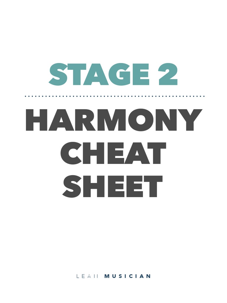 Harmony Cheat Sheet Level 2 | PDF
