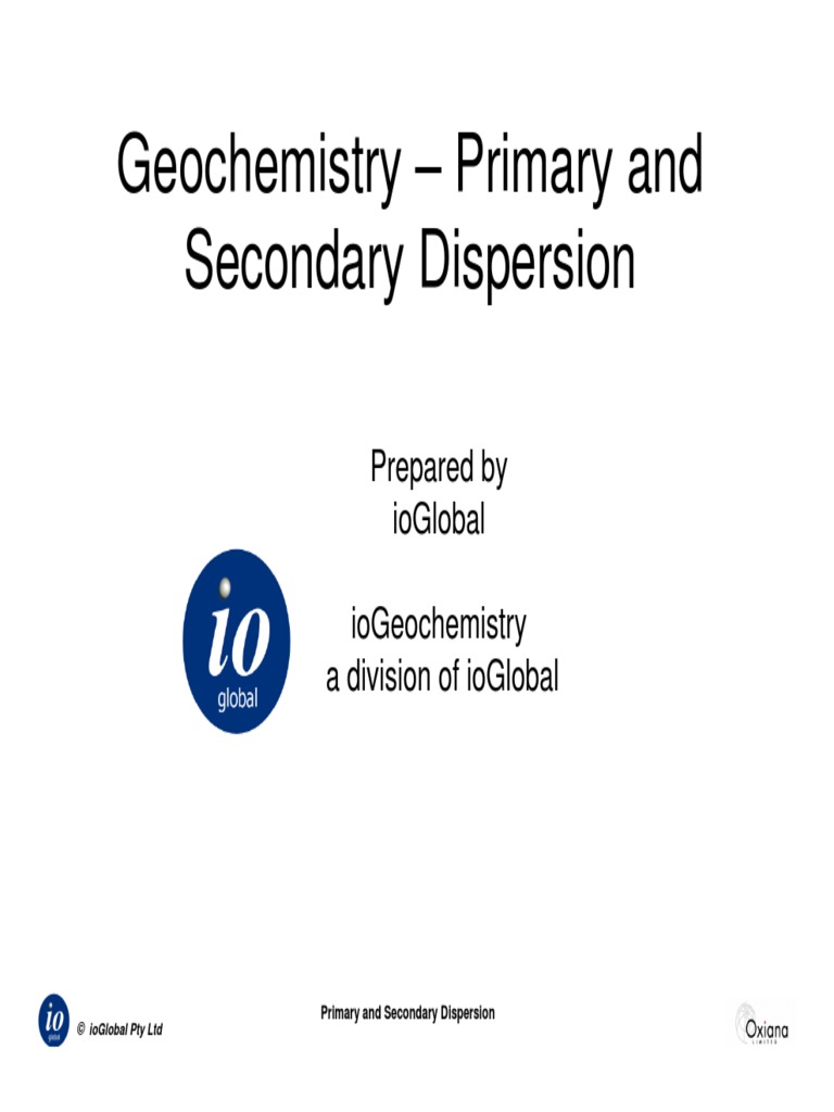 2 Exploration Geochemistry – Primary and Secondary Dispersion | PDF