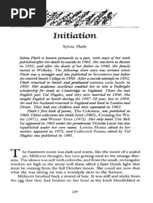Initiation By Sylvia Plath Sylvia Plath Collected Poems #BookTok