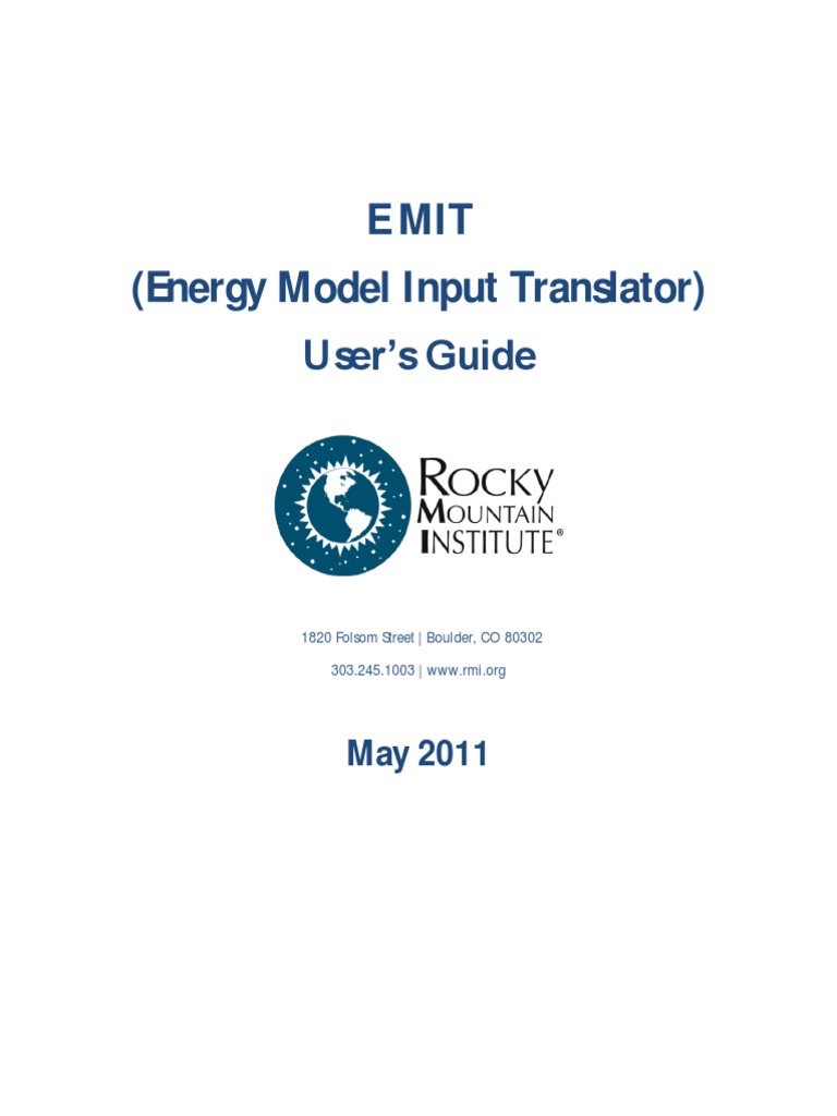 EMIT Users Guide | PDF