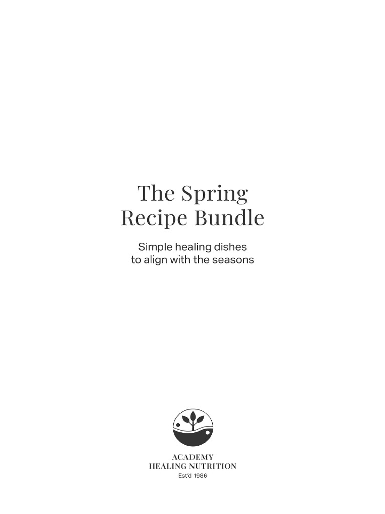 The Spring Recipe Bundle | PDF