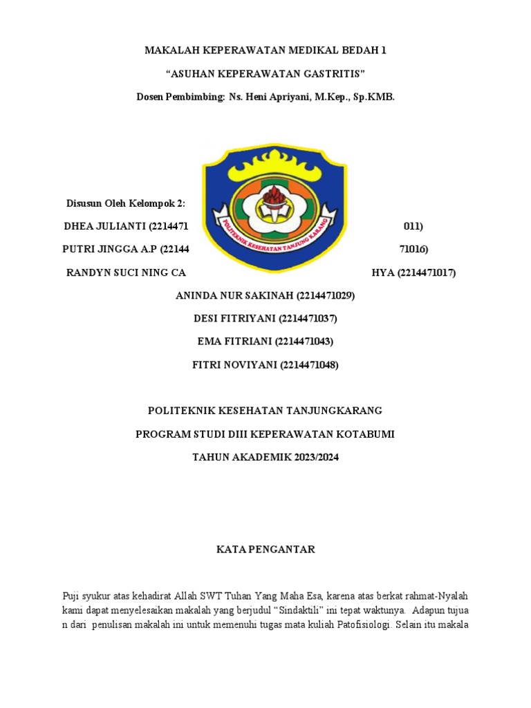 MAKALAH GASTRITIS KLP 2_KMB1 (1) | PDF