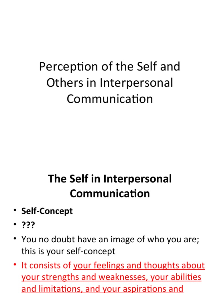 2-Perception of The Self | PDF | Self Concept | Self Esteem