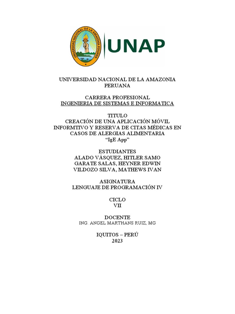 Proyecto Grupal LP5 Requerimientos de Software | PDF | Aplicación movil | Software de la aplicacion