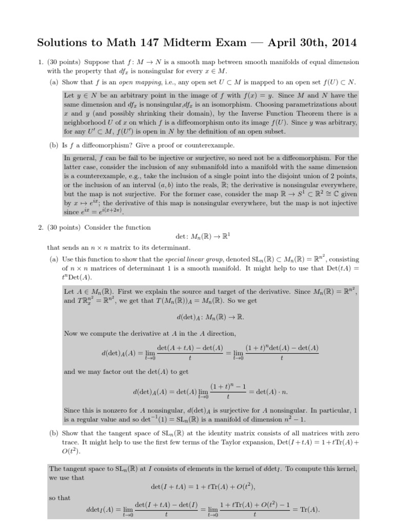 Problems 2 | PDF | Differentiable Manifold | Function (Mathematics)