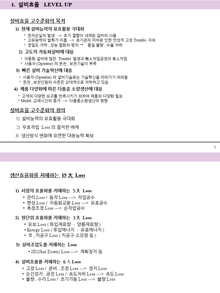 설비효율 LEVEL UP | PDF