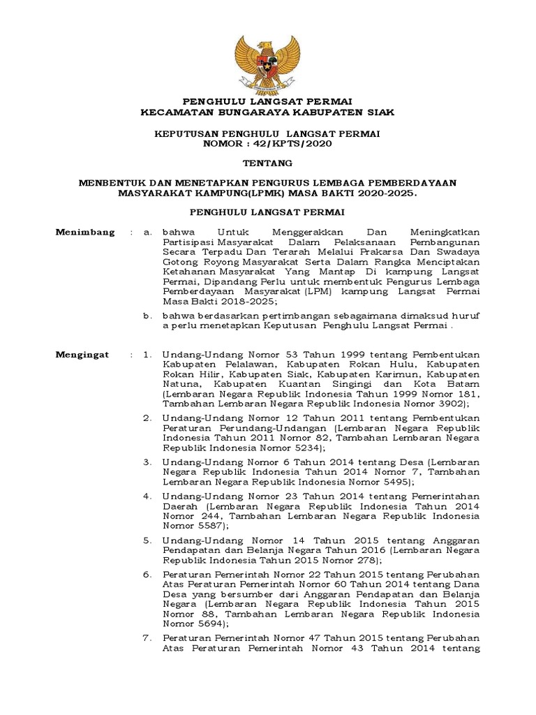 SK No 42 LPMK 2023 | PDF
