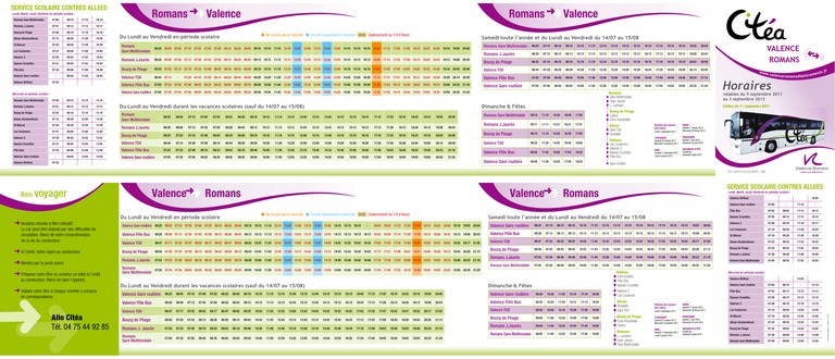 Horaires de Bus Valence-Romans | PDF | Public Transport | Transport