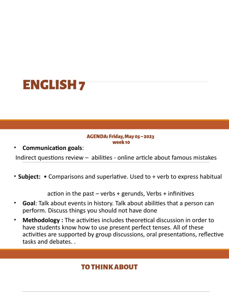 English 7 Lesson 10 | PDF | Language Arts & Discipline | Wellness