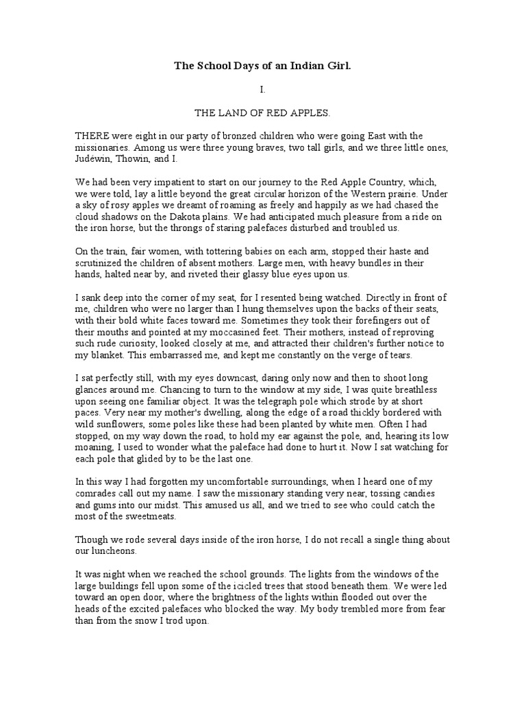 2 The School Days of An Indian Girl | PDF