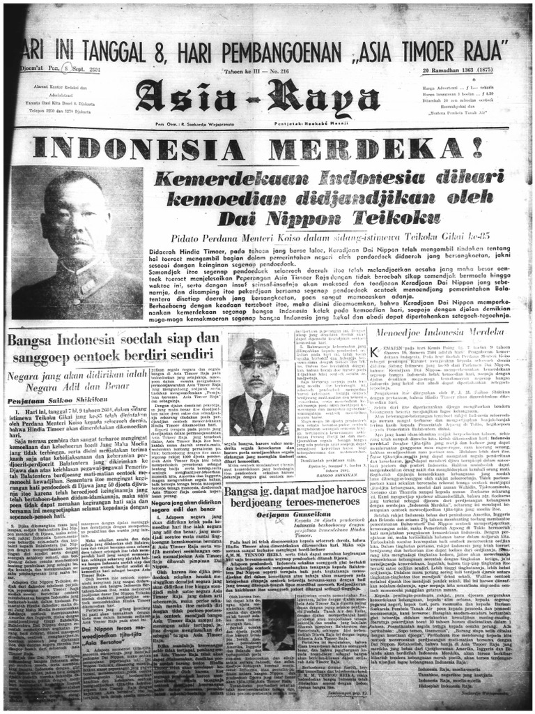 Harian Asia Raya 8 Sept 2601 | PDF