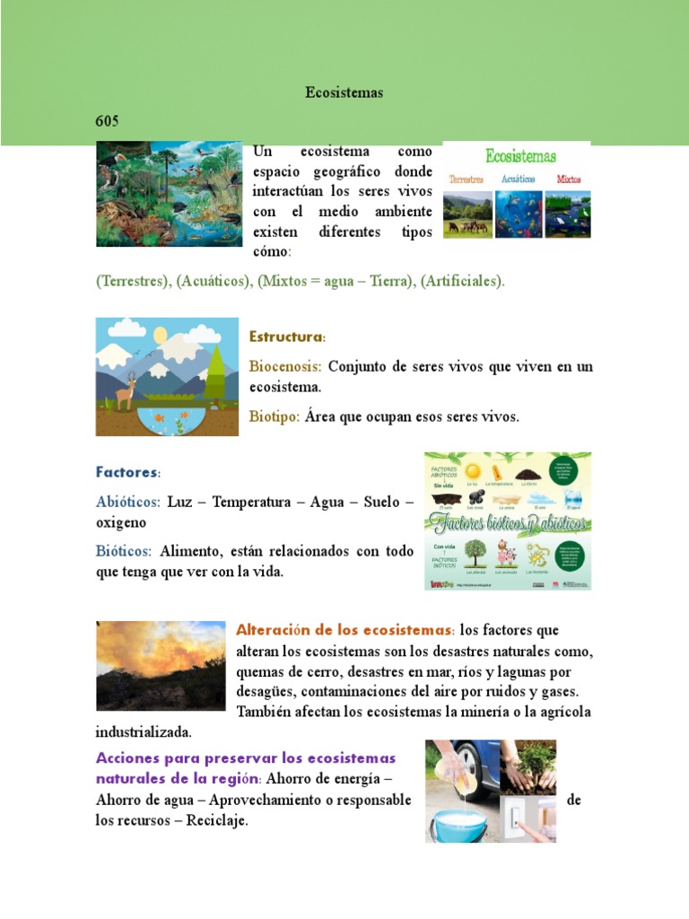 Ecosistemas | PDF | Ecosistema | Entorno natural