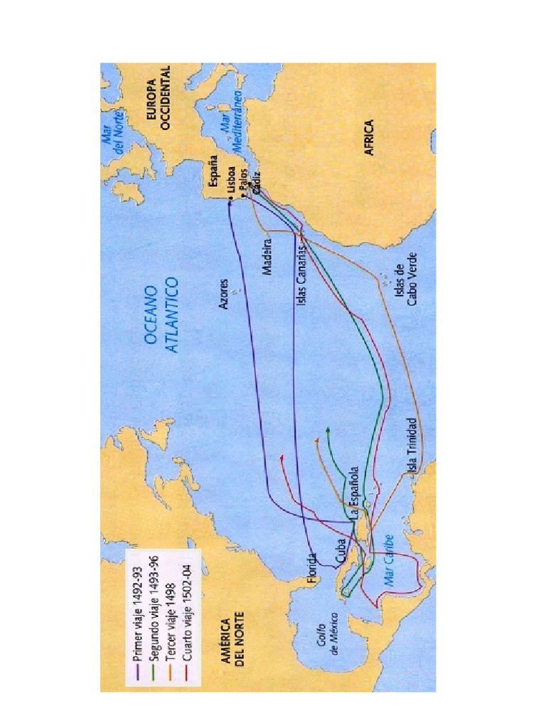 Las Rutas en Los Viajes de Colón. | PDF