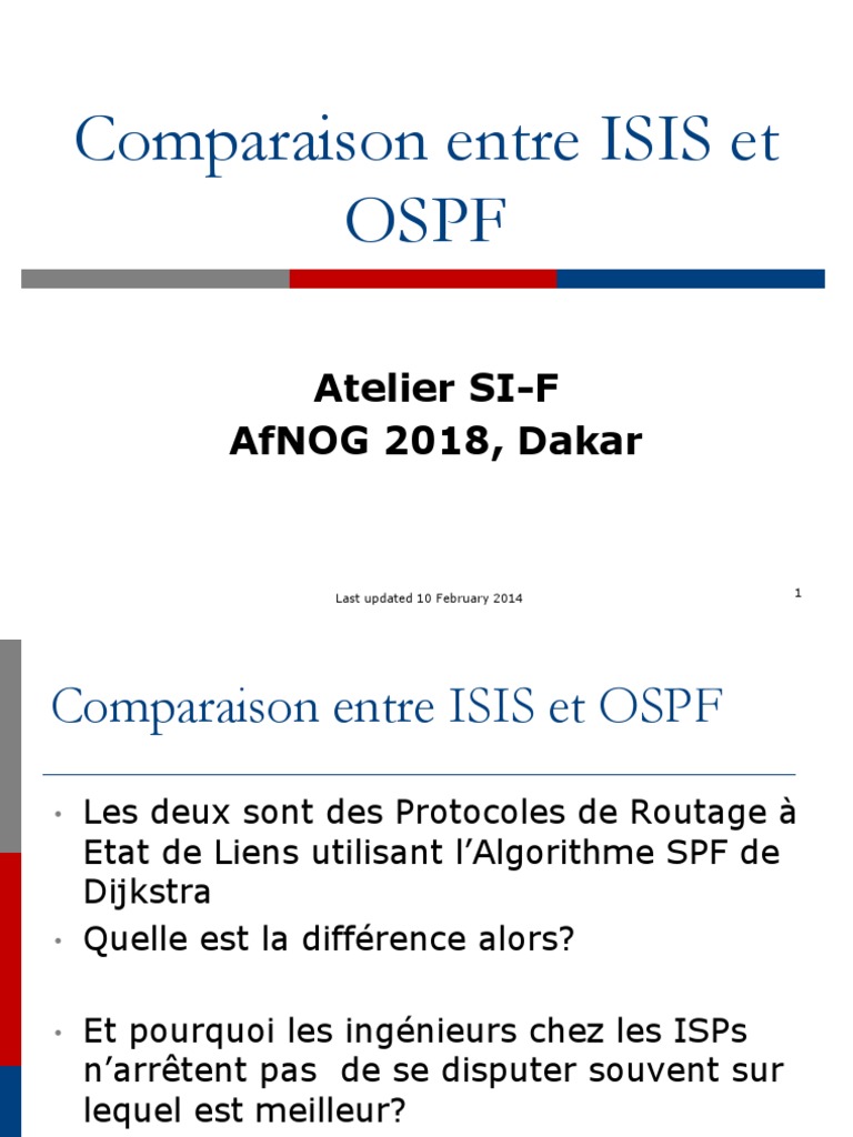 Comparaison OSPF et ISIS pour ISPs | PDF