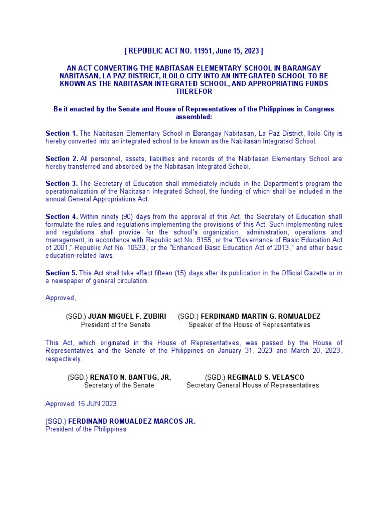 Republic Act No 11951 | PDF