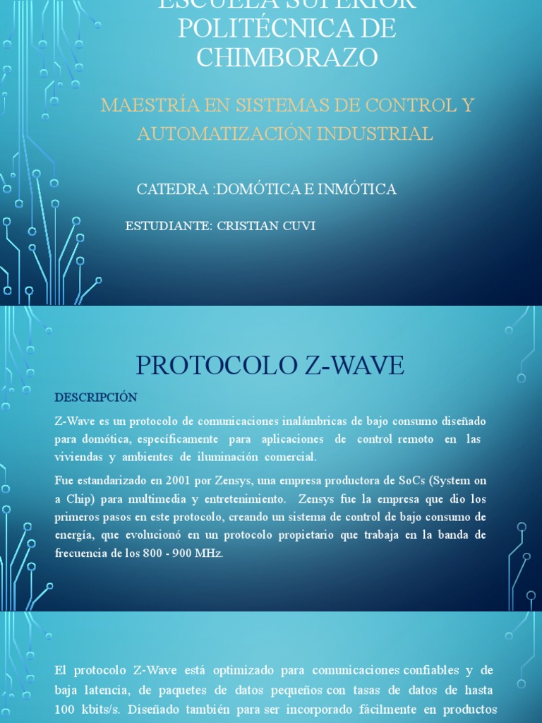 Presentacion Z Wave | PDF | Red de computadoras | Topología de la red