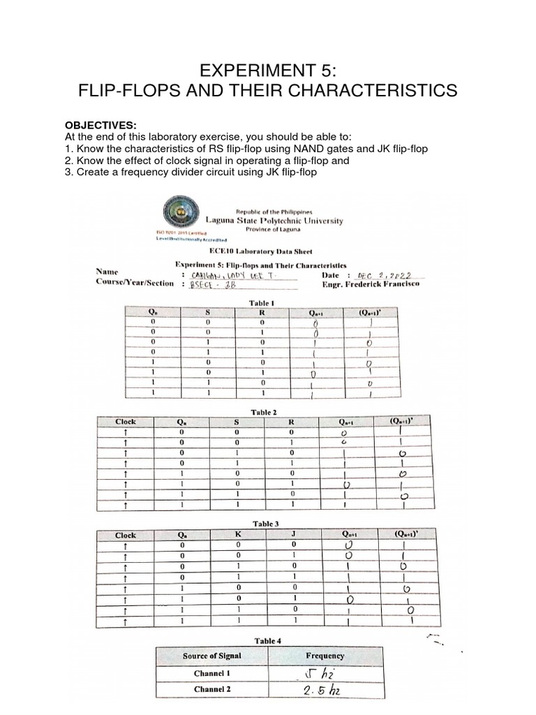 Flip-Flops and Their Characteristics | PDF