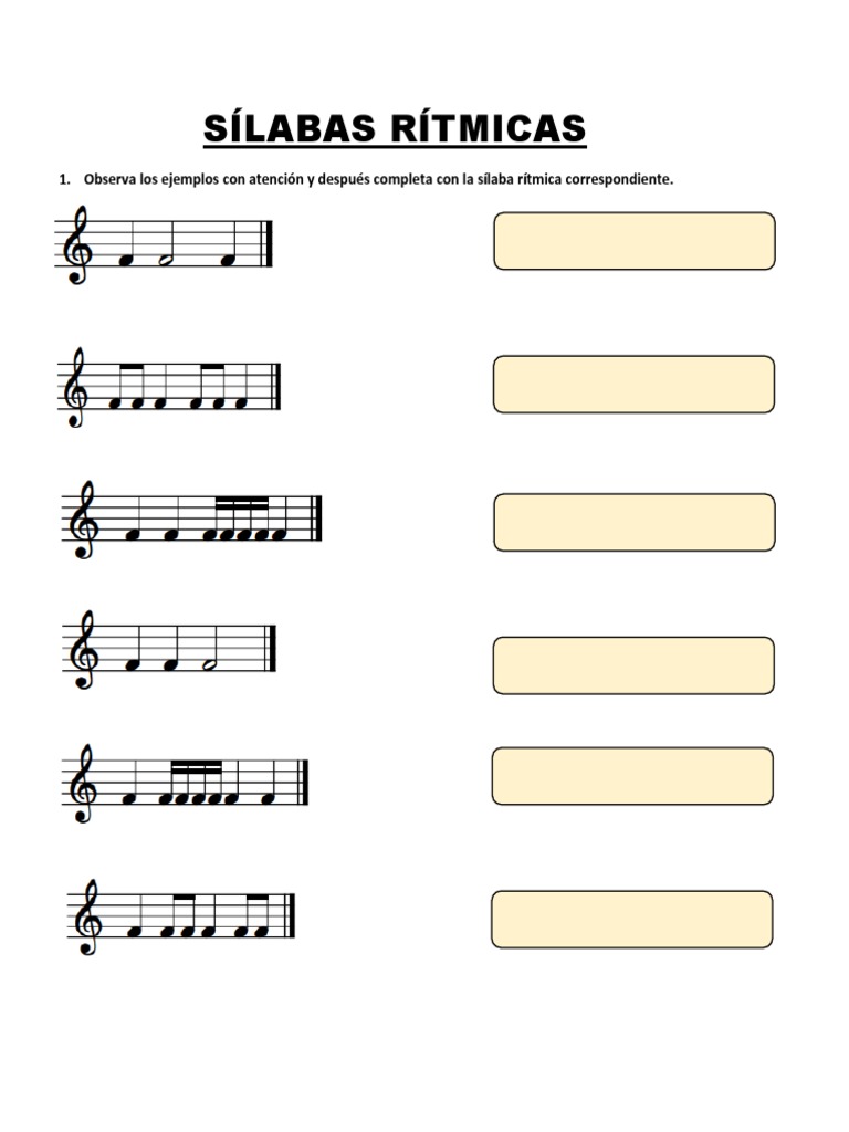 Silabas Ritmicas | PDF