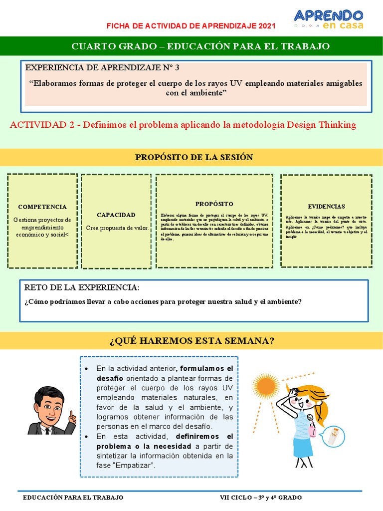 Iii Experiencia de Aprendizaje - Act 2 - 4° Grado | PDF
