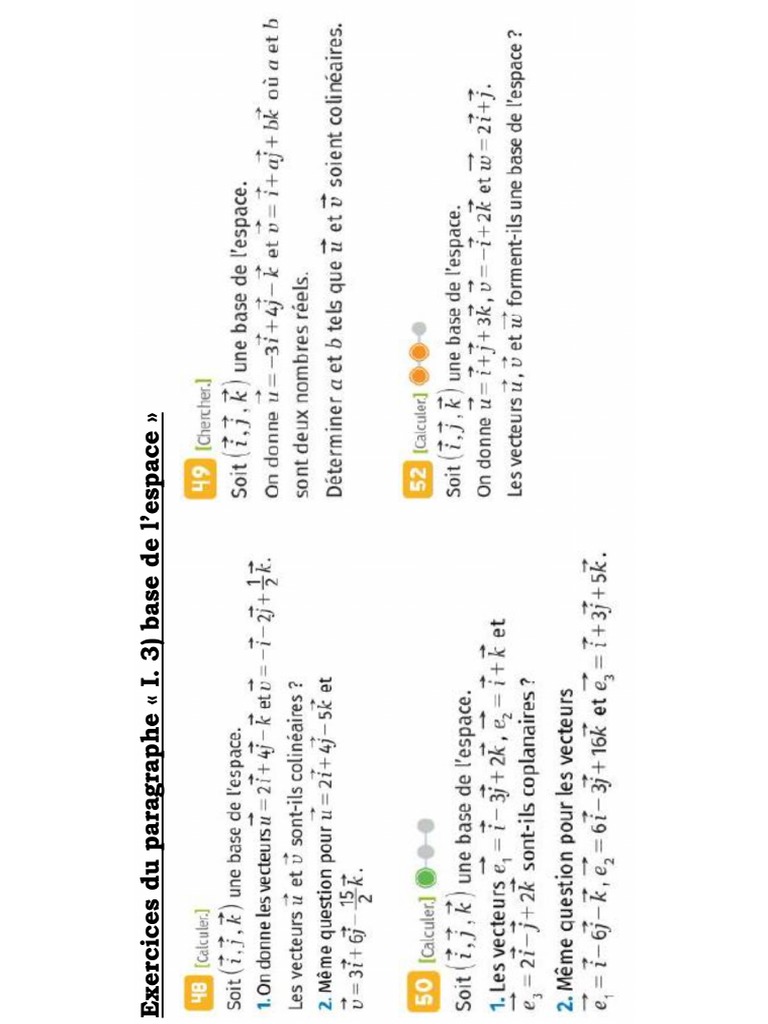 Exercices Base de L'espace | PDF Exercices Base de L'espace | PDF