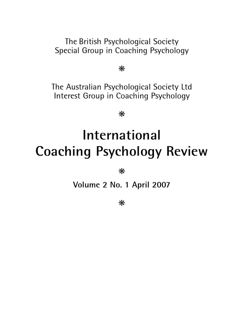 The Meeting of The Minds Positive Psychology and Coaching Psychology | PDF