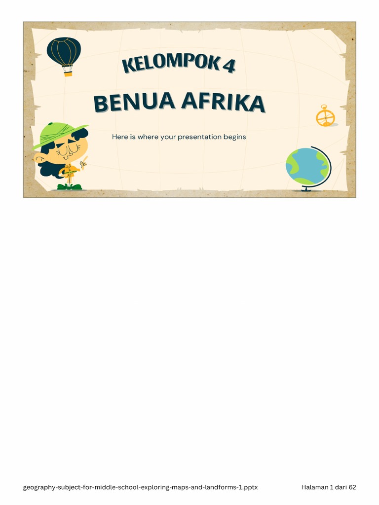 Geography Subject For Middle School Exploring Maps And Landforms 1 Pptx