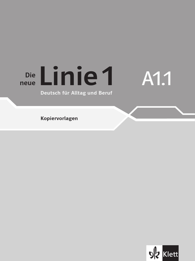 Die Neue Linie1 A1 1 KOPIERVORLAGEN UHB | PDF