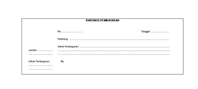 Kwitansi Kosong | PDF