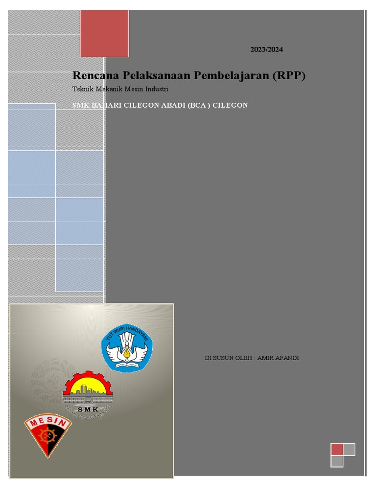 RPP TEKNIK MEKANIK MESIN INDUSTRI Pert. 1-2 | PDF